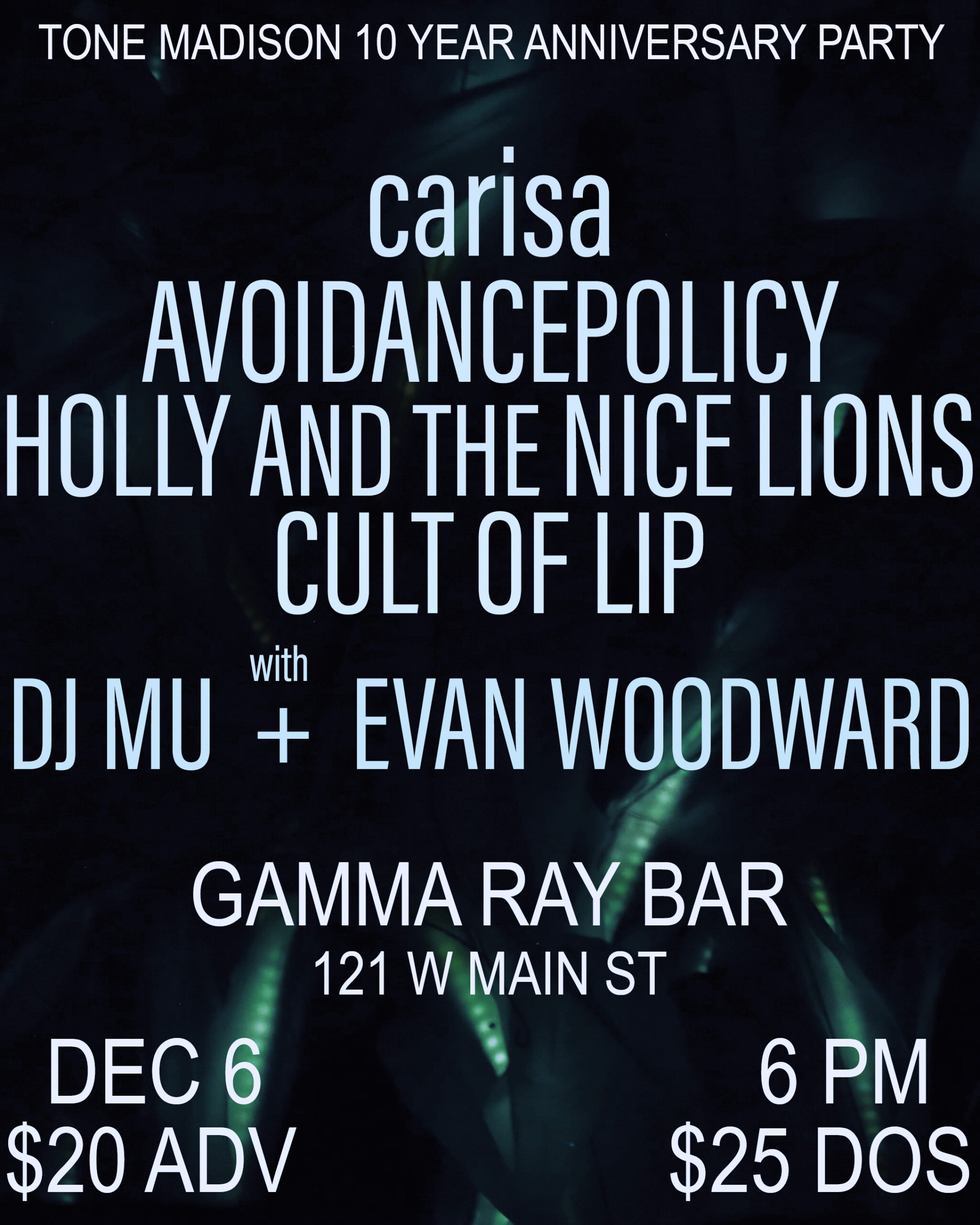 Tone Madison 10 Year Anniversary : Carisa, Avoidancepolicy, Holly & The ...